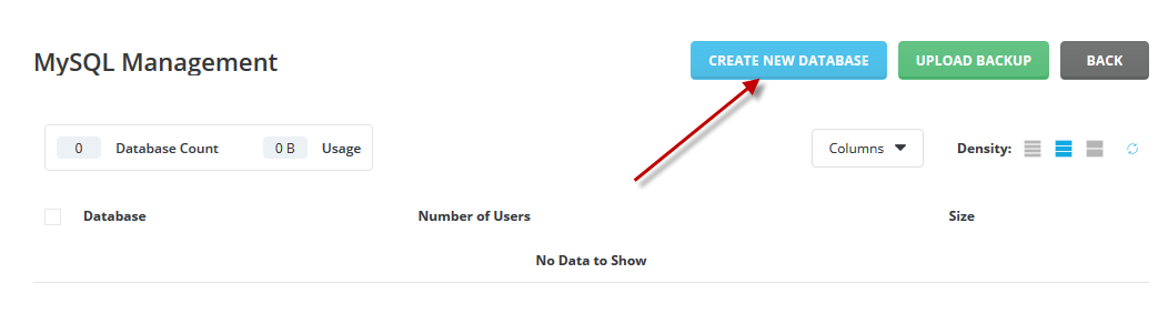 آموزش ساخت دیتابیس در دایرکت ادمین با MySQL Management